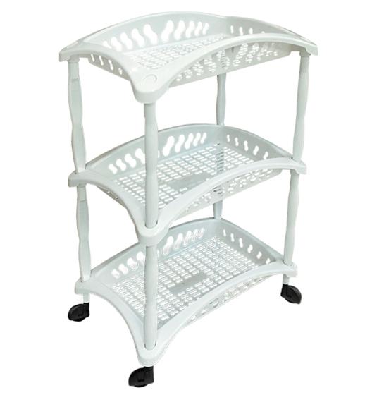 Fruteira De Chão Organizador Multiuso Com Rodinhas 3 Cestos - Arqplast - Fruteira de Chão ...