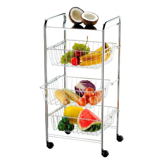 Fruteira de Inox com 3 Cestos Deslizantes Frutta e Verdure Future ...