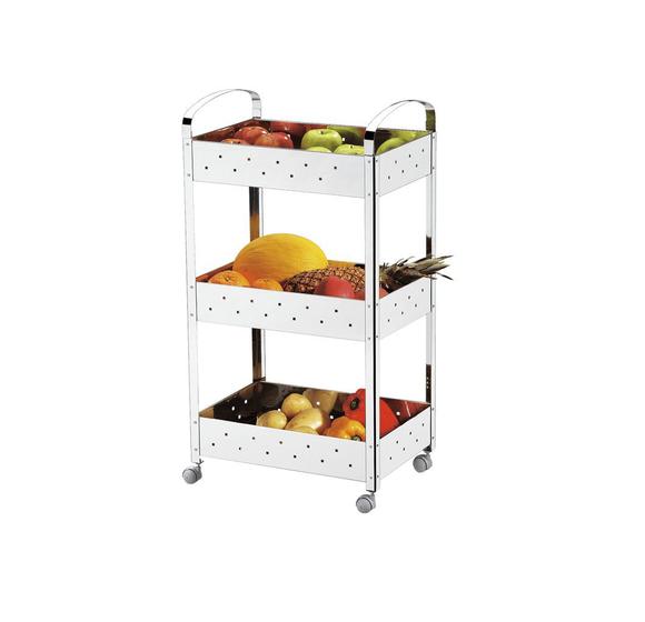 Fruteira e Organizador Em Inox 3 Andares Com Rodinhas Brinox - Fruteiras - Magazine Luiza