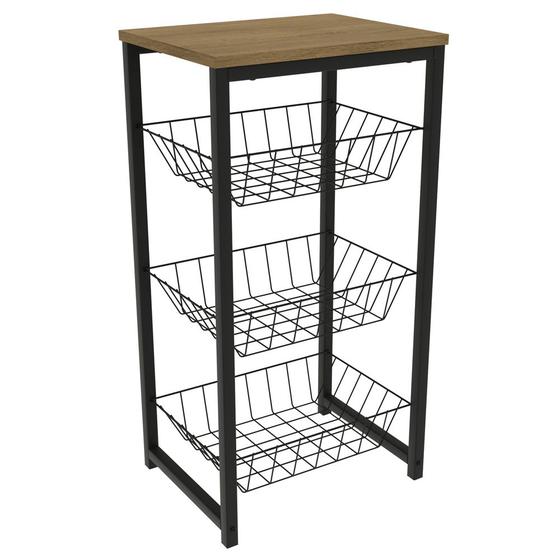 Fruteira Multiuso de Chão 3 Cestos Industrial Kappesberg - Balcão ...