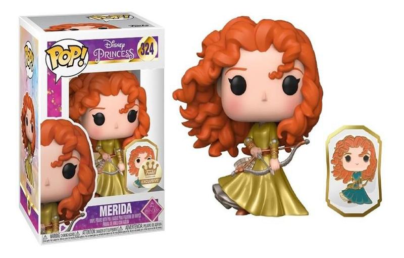 Funko Pop Disney Princess Merida Gold With Pin 324 Exclusivo - Funko ...