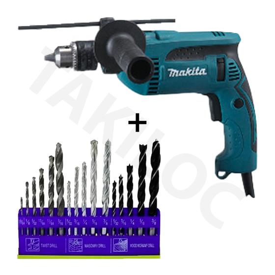 FURADEIRA DE IMPACTO 1/2 760w HP1640 + Jogo de Brocas - MAKITA - Outros Ferramentas e Jardim ...