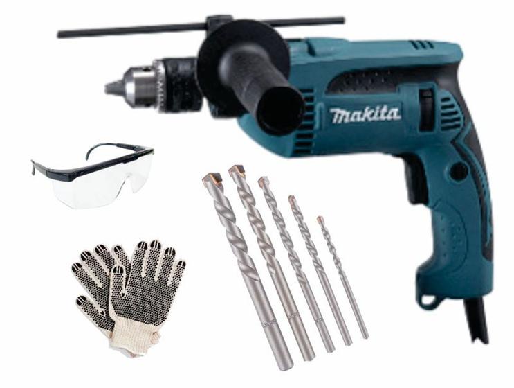 FURADEIRA DE IMPACTO 1/2” 760w - HP1640 + KIT DE BROCA E ACESSÓRIOS - MAKITA - Outros ...