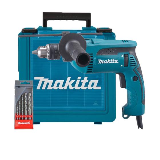 Furadeira de Impacto 760W Reversivel HP1640 Maleta e jogo de broca ...