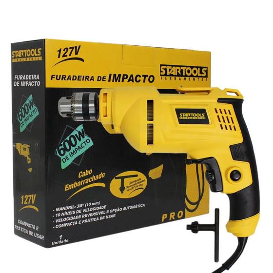 Furadeira de Impacto e Parafusadeira 600w 127v Com Chave Mandril Startools - Outros Ferramentas ...