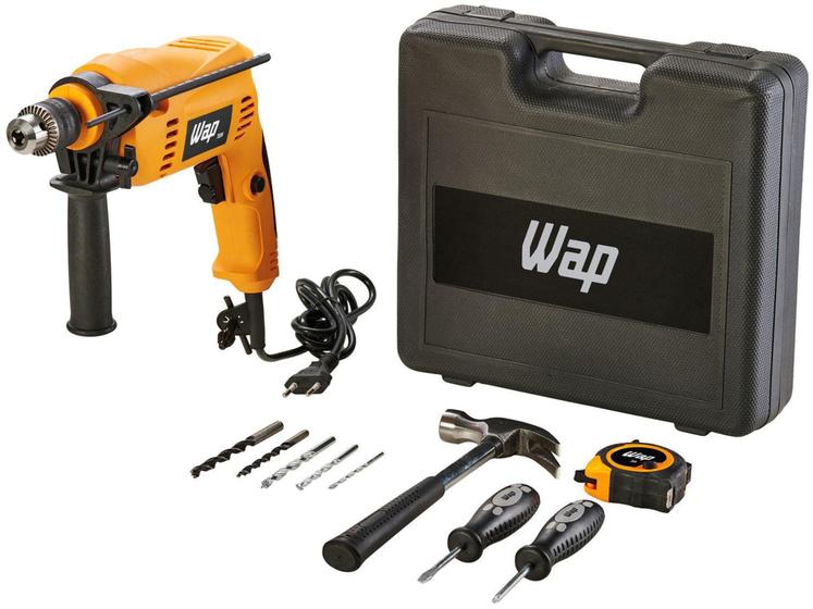 Furadeira e Parafusadeira de Impacto Wap 700W - com Maleta 11 Peças ...