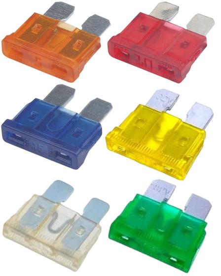 Fusivel Lamina 5 10 15 20 25 30 Amperes 6 Unidades - 1 Cada - Ams ...