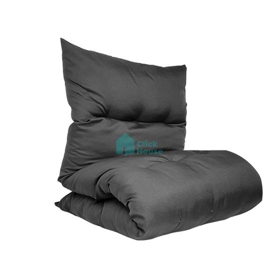Futon Colchonete Dobrável Solteiro Almofada Decorativo Varias Cores ...