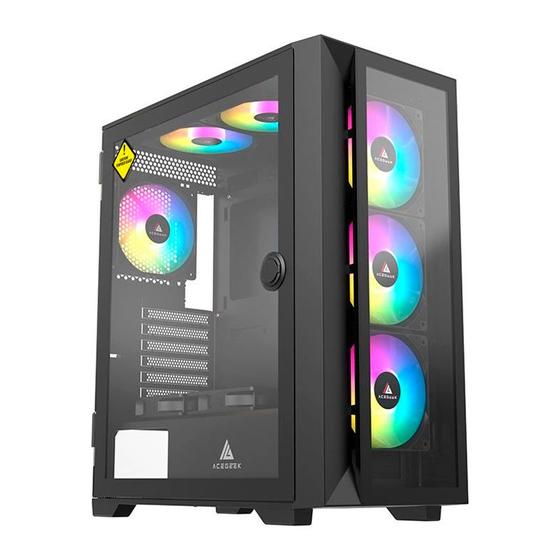 Gabinete Gamer Acegeek Neo C412 Glass, Mid-Tower, Lateral de Vidro ...