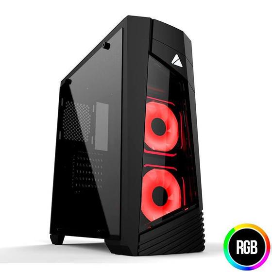 Gabinete Gamer AZZA Blaze 231G Lateral de Vidro LED RGB, CSAZ-231G ...