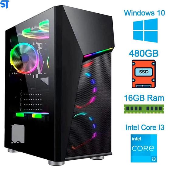 Gabinete Gamer Bluecase BG-020 - USB 3.0 LED RGB - Sobraltech - Gabinete Gamer - Magazine Luiza