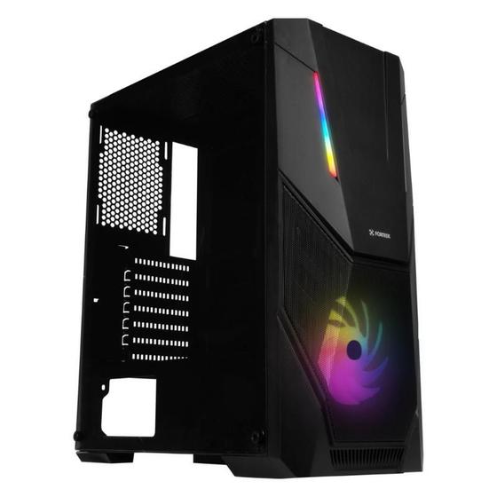 Gabinete Gamer Fortrek Black Hawk 1Fan S/Fonte MidTower RGB ATX Lateral Acrílico Preto - 70570 ...