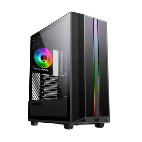Gabinete Gamer Gamemax Precision Black COC, ARGB, Lateral em Vidro, 4x ...