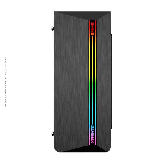 Gabinete Gamer Gamemax Shine, 1x Fan, Lateral em Vidro Temperado, ATX ...