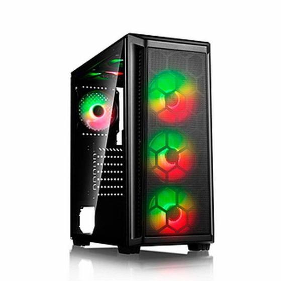 Gabinete Gamer Horus V2 Mid Tower Com Fonte 4 Fans Led Rgb - Liketec ...