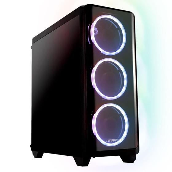 Gabinete Gamer Multilaser Warrior Modoc RGB - Lateral em Vidro ...
