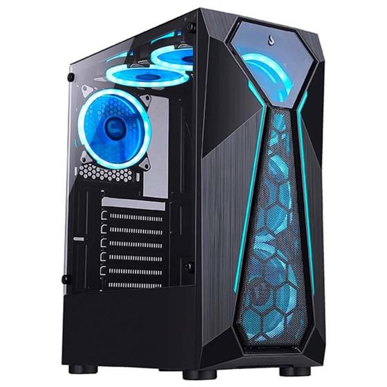 Gabinete Gamer Painel Led Rgb Vidro Temperado Psu Cover Rise Mode Mid ...