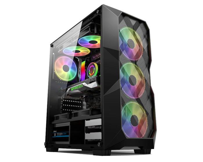 Gabinete HAYOM GB1710 Gamer RGB (171010) - Gabinete Gamer - Magazine Luiza