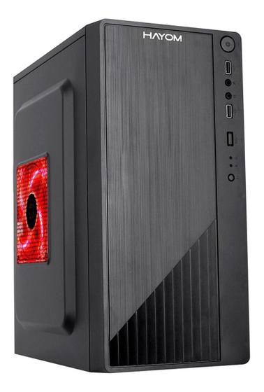Gabinete Office Para Pc Atx Escritório Preto Hayom com Fan Cooler LED ...