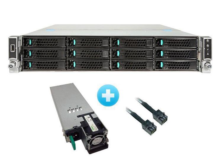 Gabinete Server INTEL R2312WTXXX 2U P/ Placa S2600WT Capacidade P/ 2 ...