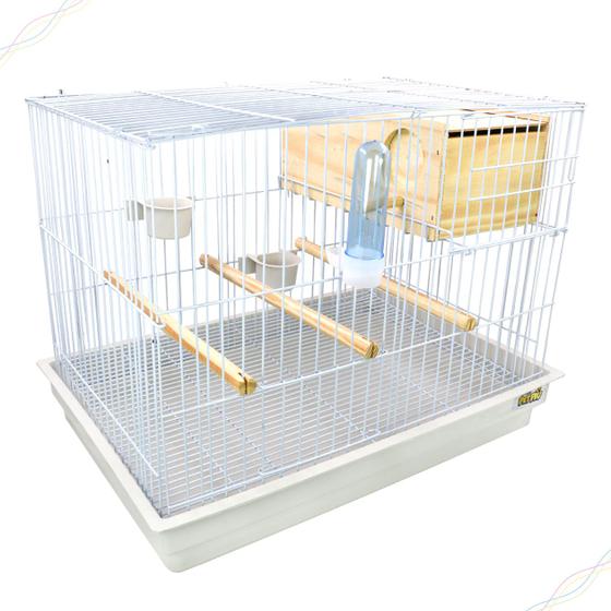 Gaiola Criadeira com Ninho Grande Para Calopsita Periquito Ingles ...