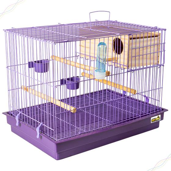 Gaiola Criadeira com Ninho Grande Para Calopsita Periquito Ingles ...