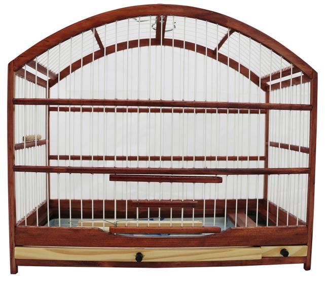 Gaiola Passarinho Em Madeira - Coleira / Coleiro / Coleirinha - Rossa ...