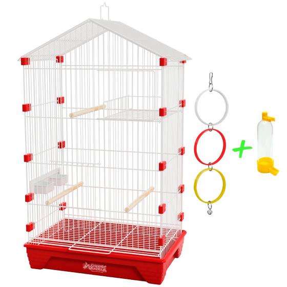 Gaiola Periquito Completa Comedouro Bebedouro Brinquedo - Gaiolas ...