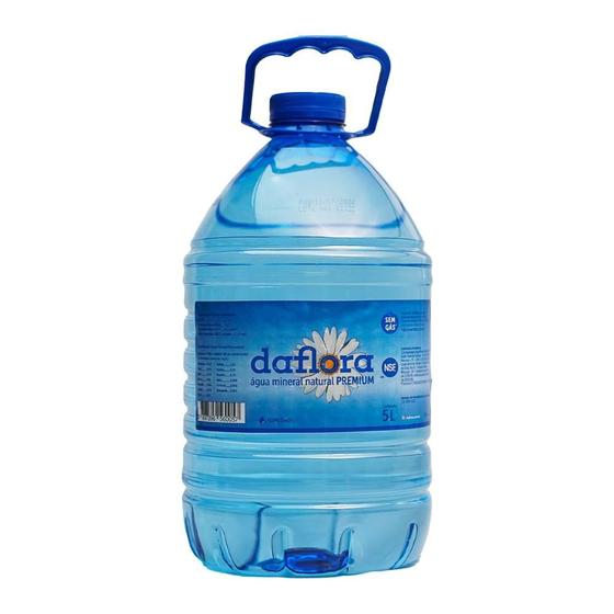 Galão de Água Natural Mineral Daflora Sem gás 5 Litros - Água Mineral ...