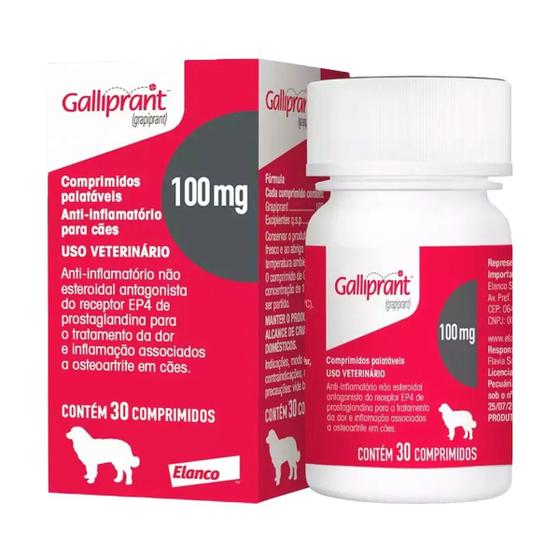 Galliprant 100 mg 30 Comprimidos - Elanco - Anti-Inflamátório - Magazine Luiza