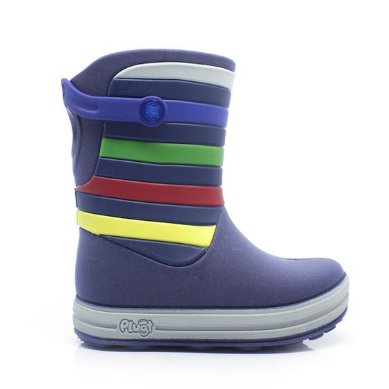 Galocha Infantil Masculina Plugt Azul Marinho Bota Coturno Impermeável, Leve e Confortável para ...