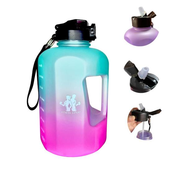 Garafa Academia Galão De Agua 2,2l Squeze Musculação Treino - Golden ...