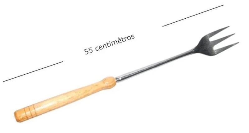 Garfo Industrial Aluminio com Cabo de Madeira 55cm - GRANDE - WS ...