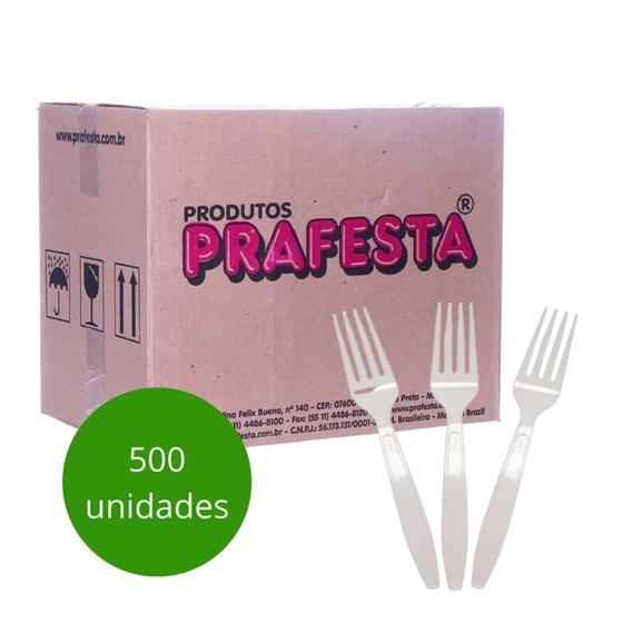 Garfo Reforçado Descartável Refeição Branco Com 500 Unidades CÓDIGO ...