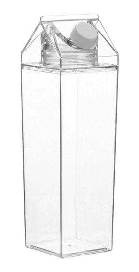 Garrafa 450ml Caixa Leite Suco Acrílica Leiteira + adesivos - Giga ...