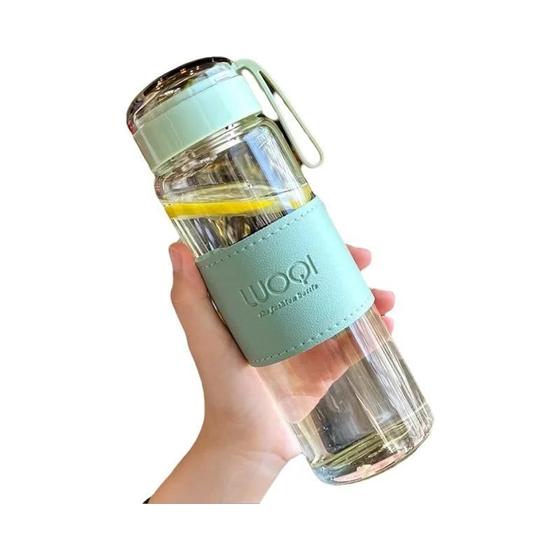 Garrafa De Água De Vidro Portátil Fofa 340ML 480ML Rede De Filtro Com Tampa De Parafuso ...