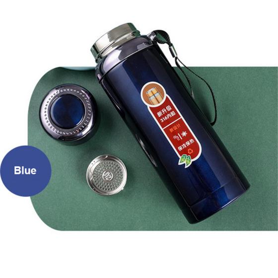 Garrafa De Água Térmica Aço Inox 800ML Café com Infusor Quente Ou Frio ...