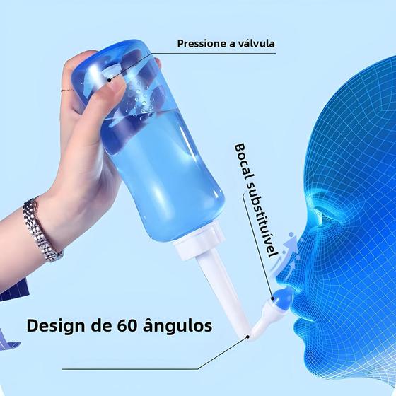 Garrafa De Lavagem Nasal De 300ml Para Adultos E Crianças, Acessório De ...