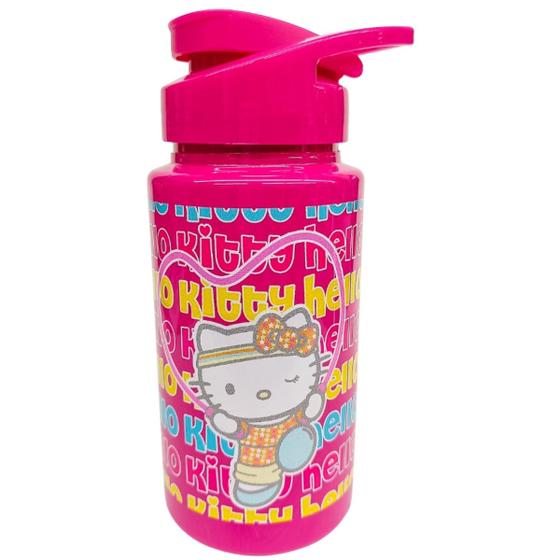 Garrafa Garrafinha de Água Infantil Squeeze Hello Kitty Treino 500ml ...