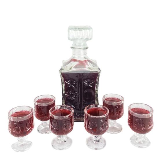 Garrafa Licoreira Quadrada + 6 Mini Taças de Dose Vidro Licoreira ... Garrafa Licoreira Quadrada + 6 Mini Taças de Dose Vidro Licoreira ...