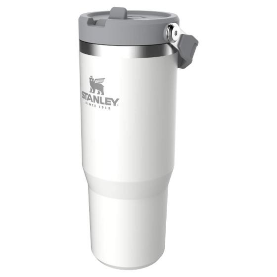 Garrafa Stanley Térmica Branco Inox 887Ml Flip Straw Tumbler - Garrafa ...