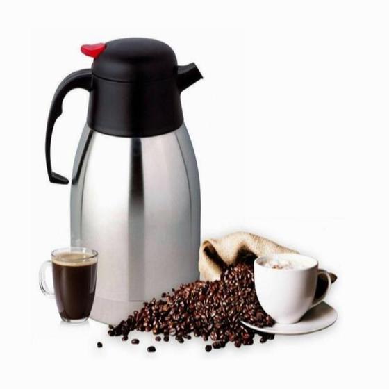 Garrafa termica 2 litros inox jarra isotermica grande 2000ml bule cafe cha 2l quente fria - Yeet ...