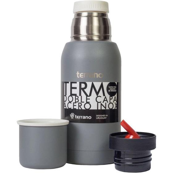 Garrafa Térmica Terrano 750Ml Cinza - Vila Brasil - Garrafa Térmica ...