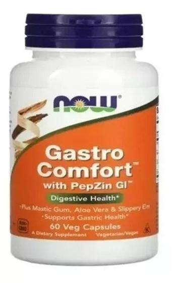 Gastro Comfort Com Pepzin Gl , Saúde Digestiva, 60 Cápsulas - Now Foods ...