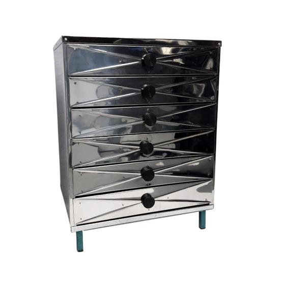 Gaveteiro de Pastel Inox 6 Gavetas Grandes Profissional Isolamento ...