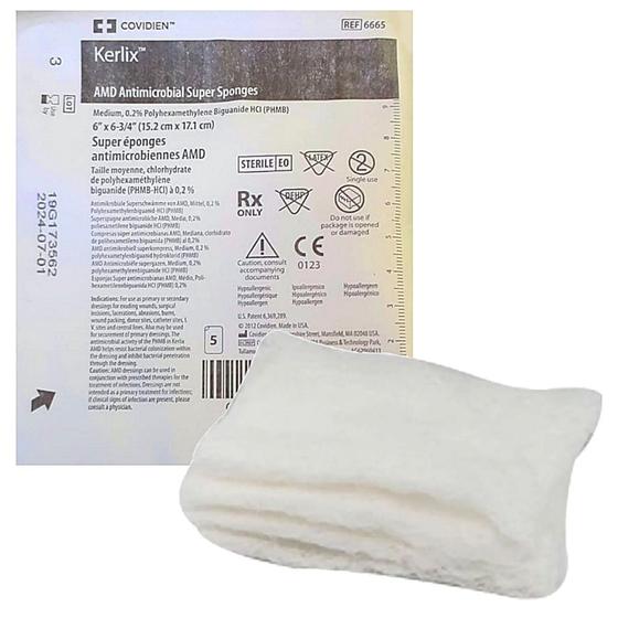 Gaze com PHMB Kerlix AMD Antimicrobial - 15 x 17 cm - 6665 - Kendall ...