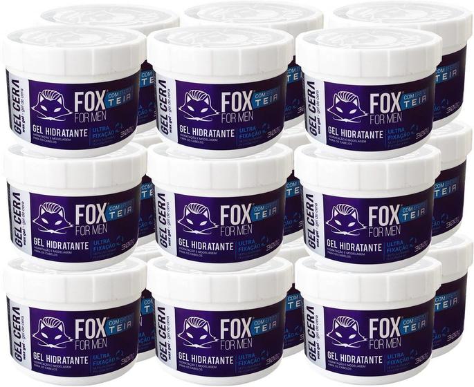 Gel Cera Fox For Men 300g Hidratante Efeito Teia Caixa Com 18 Unidades ...