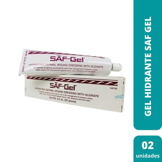 Gel cicatrizante com alginato de cálcio e sódio saf-gel 85g (kit c/02 ...