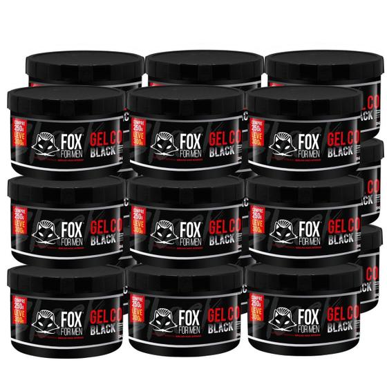 Gel Cola Black Fox For Men 300g Pigmentado Caixa Com 18 Unidades ...
