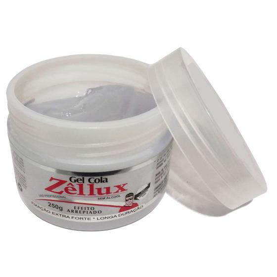 Gel Cola Efeito Arrepiado Extra Forte 250G 1 Unidade Zellux - Modelador e Fixador de Cabelo ...